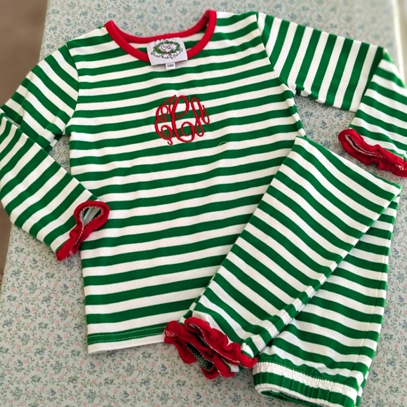 Cecil And Lou | Pajamas | Cecil And Lou Green And White Striped 24 Mo ...
